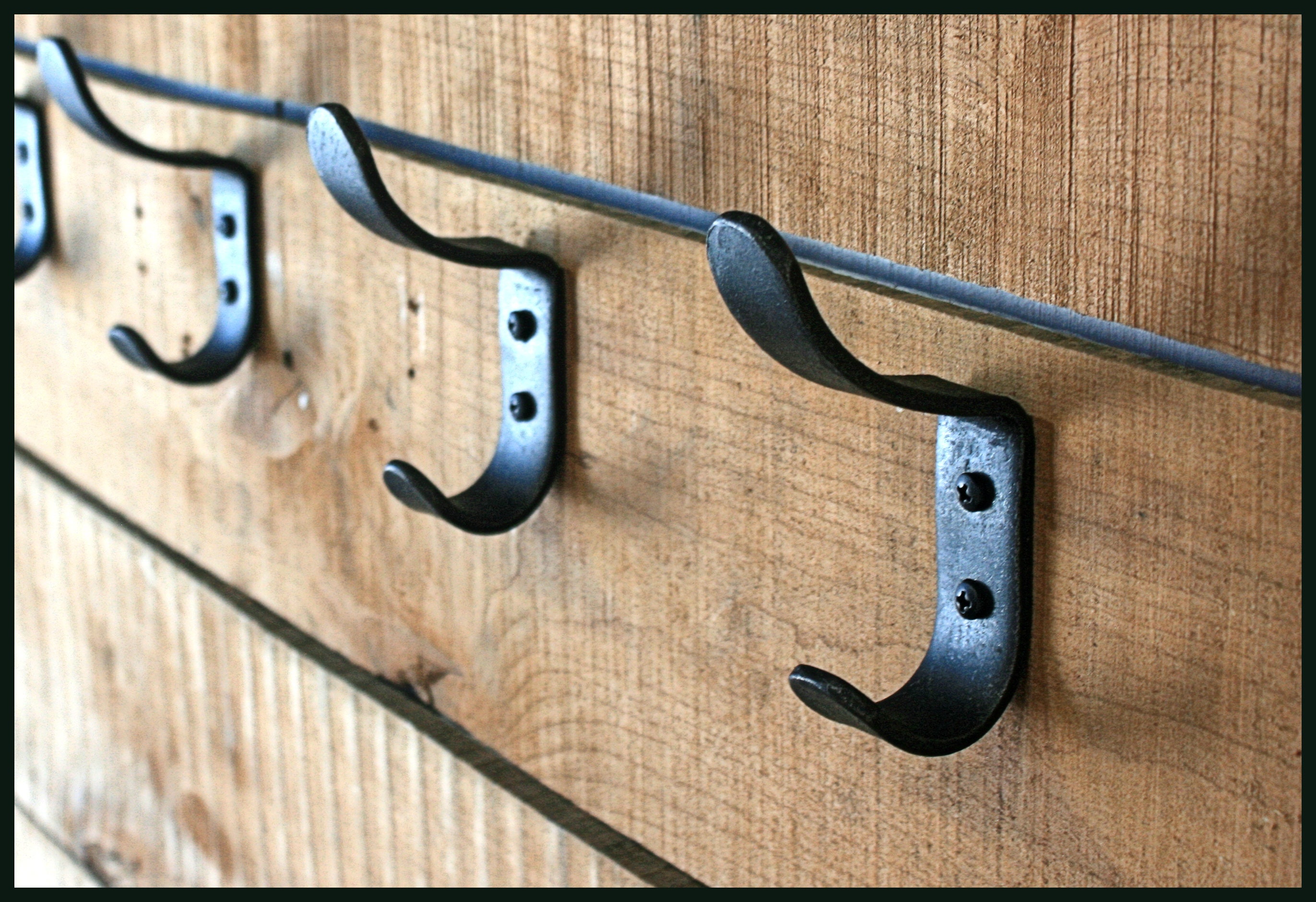 Double Hook Coat Rack Hook Hand Forged | Etsy