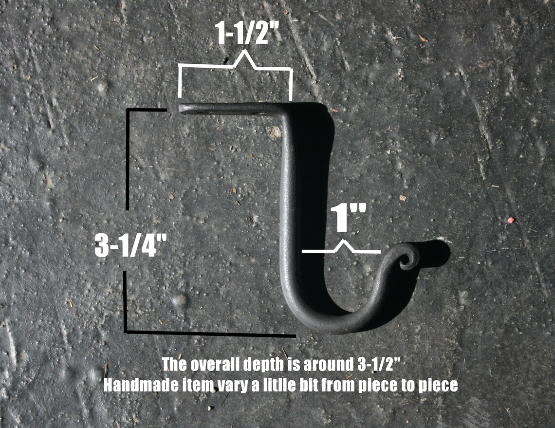 Under Counter Hook Hand Forged - Etsy