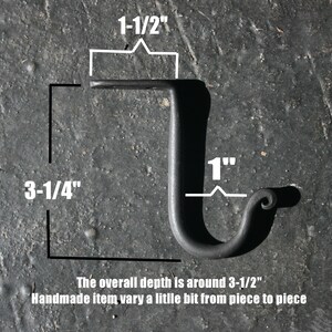 Under Counter Hook Hand Forged - Etsy