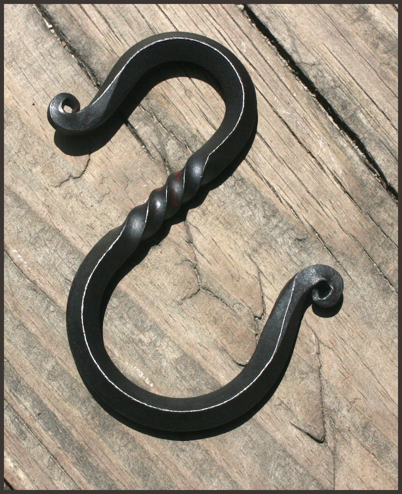 3 Pack! Twisted S Hooks (diagonally Forged) - Etsy
