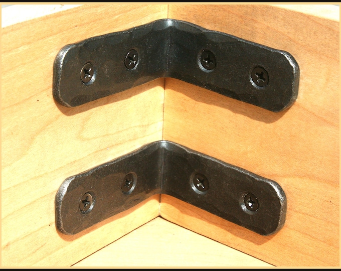 Rustic, Hammered Table Edge Corner Bracket - 3/4" High - Matte Black - Etsy