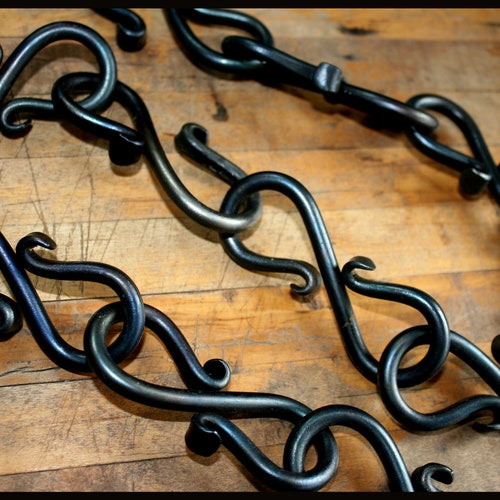 Decorative Chain Hand Forged 1/4 Square - Etsy