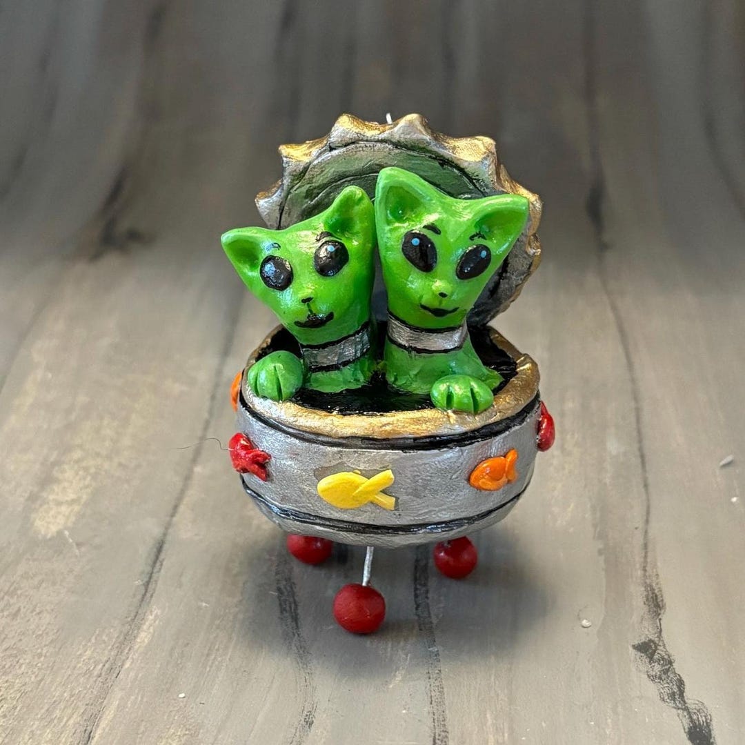 Alien Cats Ornament - Etsy