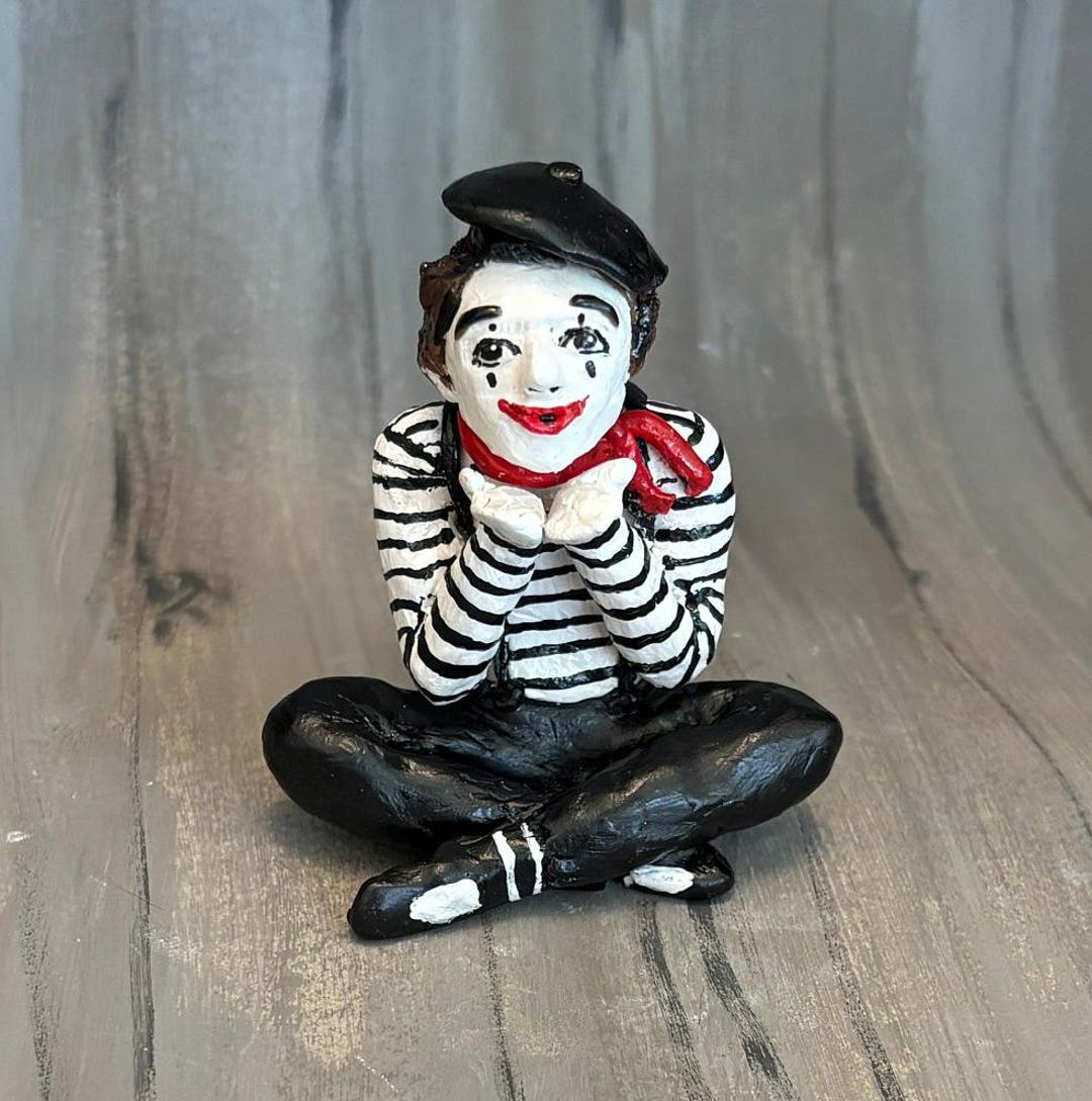 Mime Blowing a Kiss Figurine - Etsy