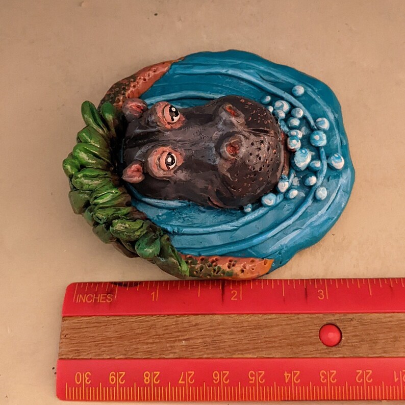 Hippo Blowing Bubbles Figurine - Etsy