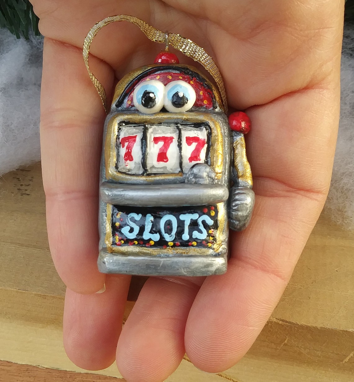 Vintage Style Slot Machine Ornament - Etsy