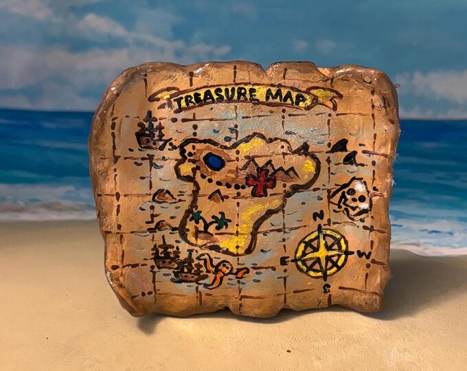 Scroll Treasure Map-wood Cutout-wood Pirate Decor-various Sizes ...