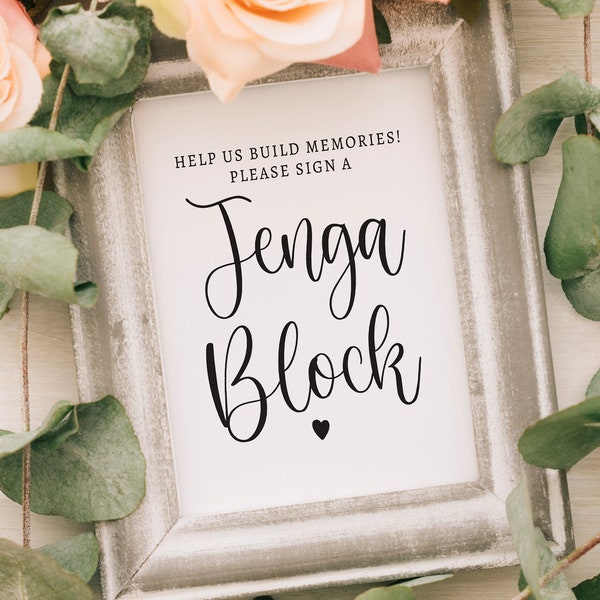 Jenga Wedding Sign - Etsy