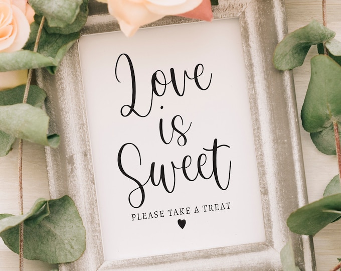 Love is Sweet Sign, Love is Sweet, Love Is, Candy Bar Sign, Wedding ...