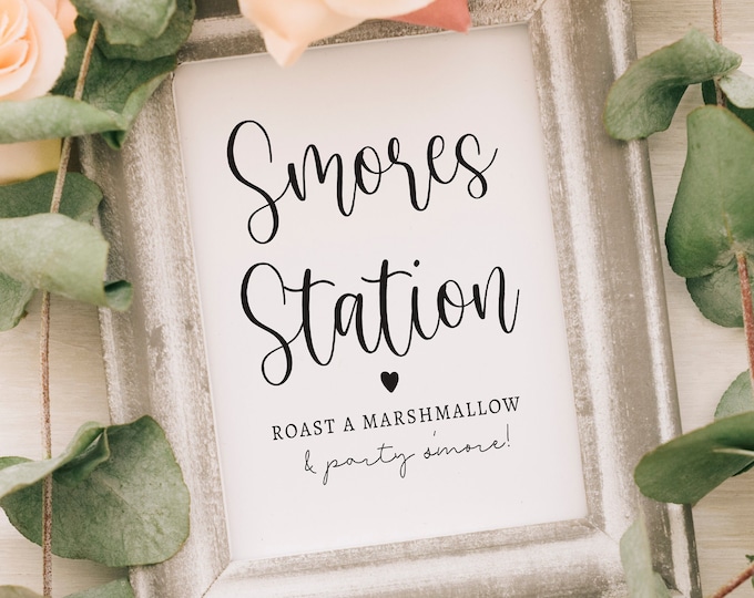 Smores Bar Signs, Smores Wedding Signs, Smores Favors, Smores Kit ...