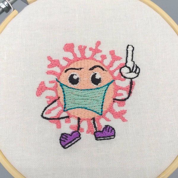 Virus Embroidery - Etsy