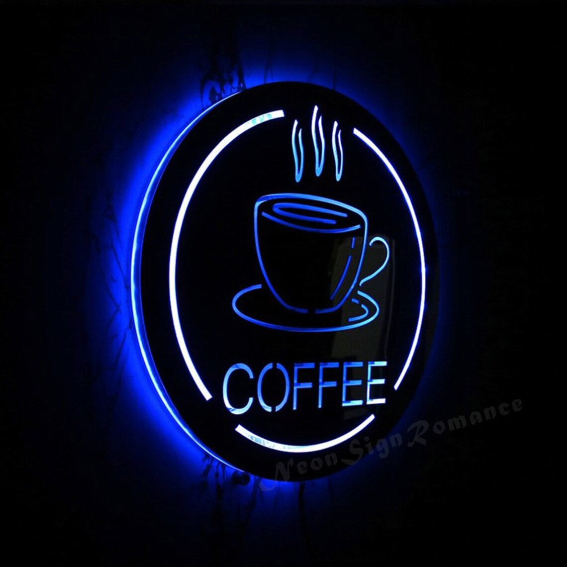 Custom Coffee Shop LED LOGO Light Sign丨wall Mirror for | Etsy