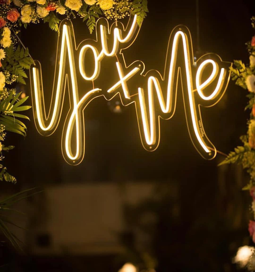 You & Me Custom Neon Sign Wedding Party Customize Flex LED - Etsy