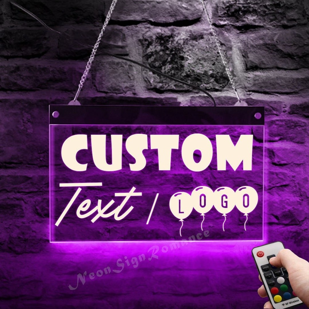 Custom LED Light up Acrylic Neon Board With Remote Controller Sign ...