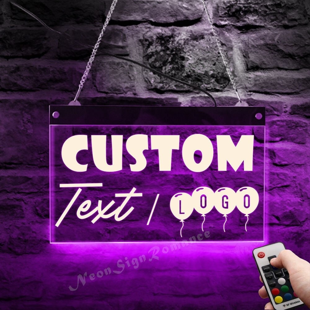 Custom LED Light up Acrylic Neon Board With Remote Controller - Etsy