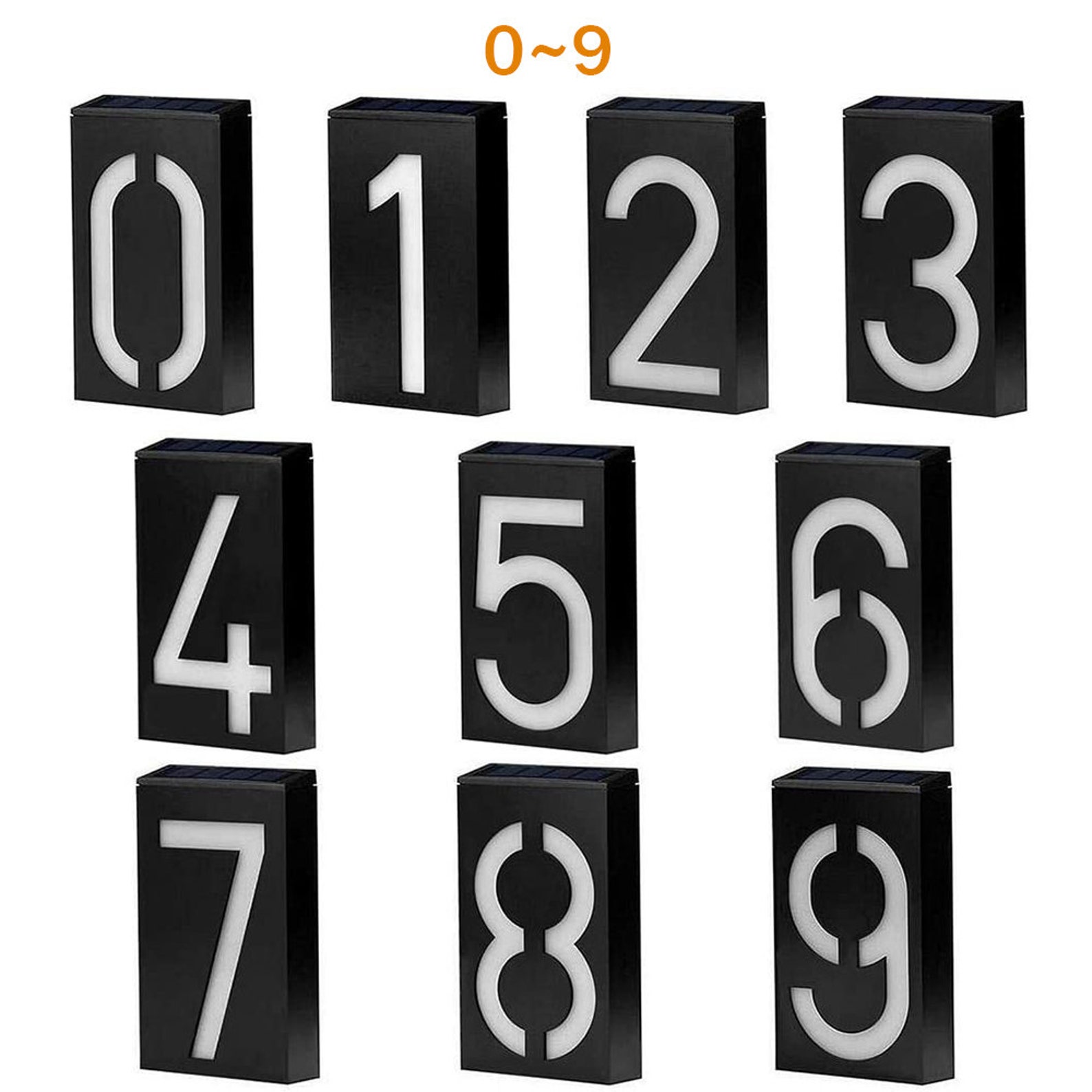 LED Solar House Number Light Garden Numbers Solar Powered - Etsy