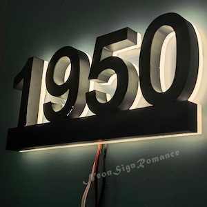 Custom LED House Number Signs for Outdoor Use(door/yard/garden/mailbox ...