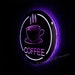 Custom Coffee Shop LED LOGO Light Sign丨wall Mirror for - Etsy