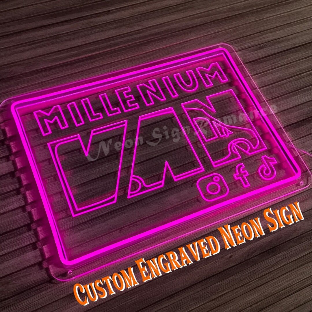 Custom Neon Light Sign, Personalized Name/logo/text Engraved Bar LED ...