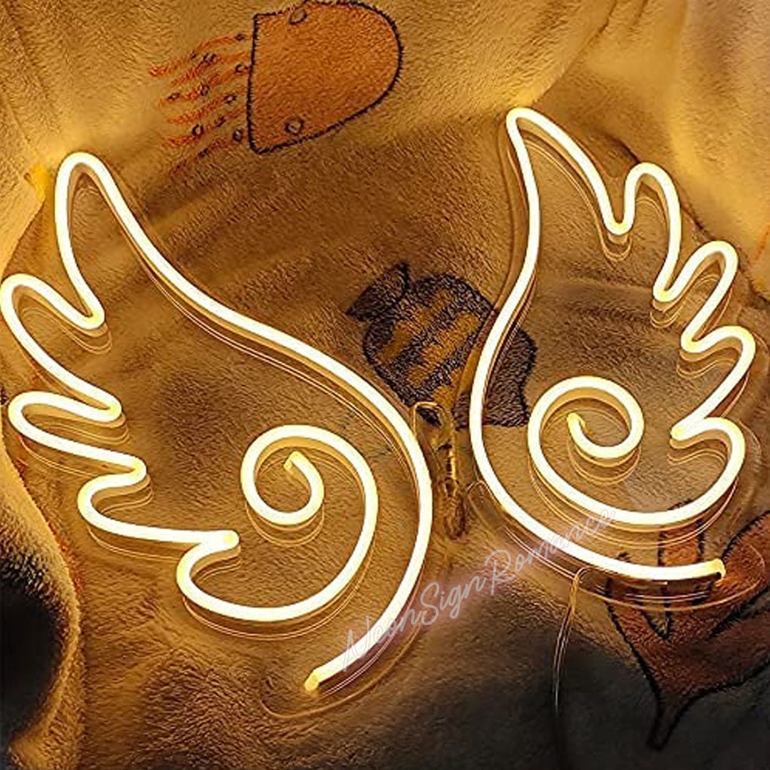Custom Angel Wing Neon Sign丨handmade Neon Lighting Gift for - Etsy