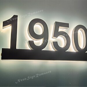 Custom LED House Number Signs for Outdoor Use(door/yard/garden/mailbox ...