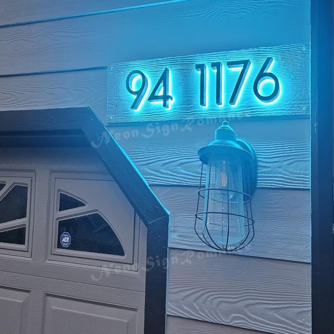 Custom Illuminated Address Number Sign, Metal Backlit Door Number,led ...