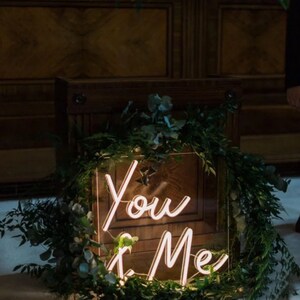 You & Me Custom Neon Sign Wedding Party Customize Flex LED Neon Lights ...