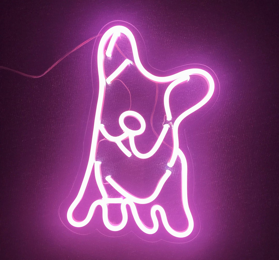 Customized French Bulldog Pink Decorative Wall Hanging Neon - Etsy