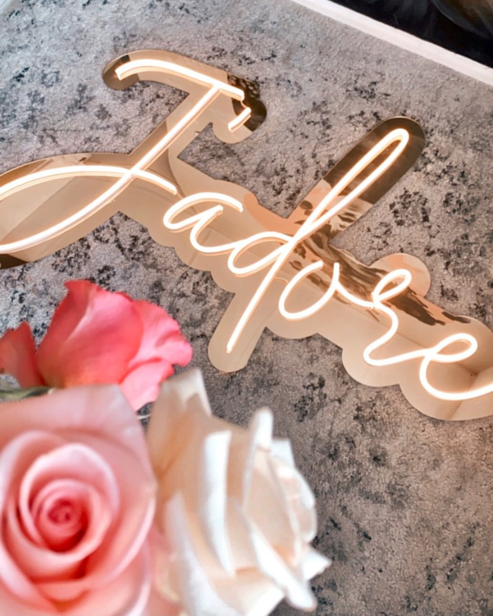 Mirror Personalized Neon Custom Neon Sign Mirror Neon Sign - Etsy