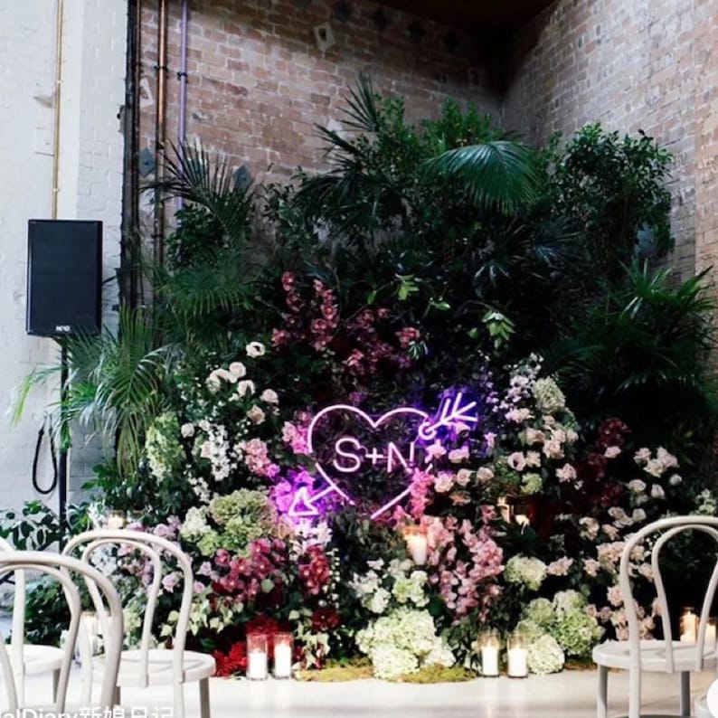 SN Love Heart Shape Neon Sign Wedding Flex Led Neon Light | Etsy