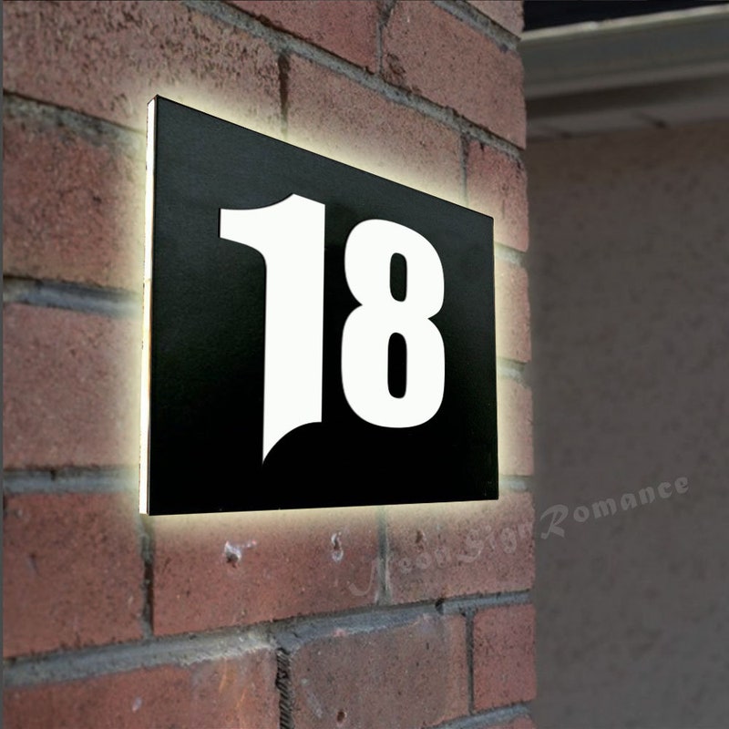 Lighted House Number - Etsy