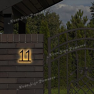 Custom LED House Number Signs for Outdoor Use(door/yard/garden/mailbox ...