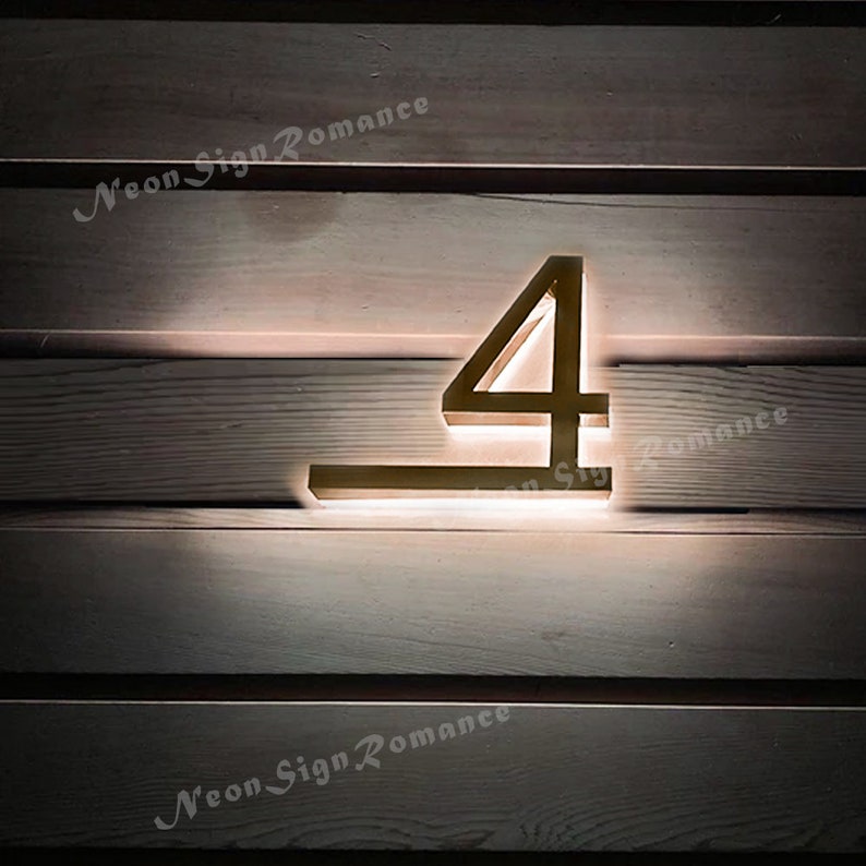 Custom LED House Number Signs for Outdoor Use(door/yard/garden/mailbox ...
