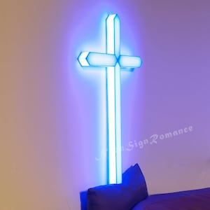 Custom LED Lighting Cross Sign丨3d Luminous Characters LED Acrylic ...