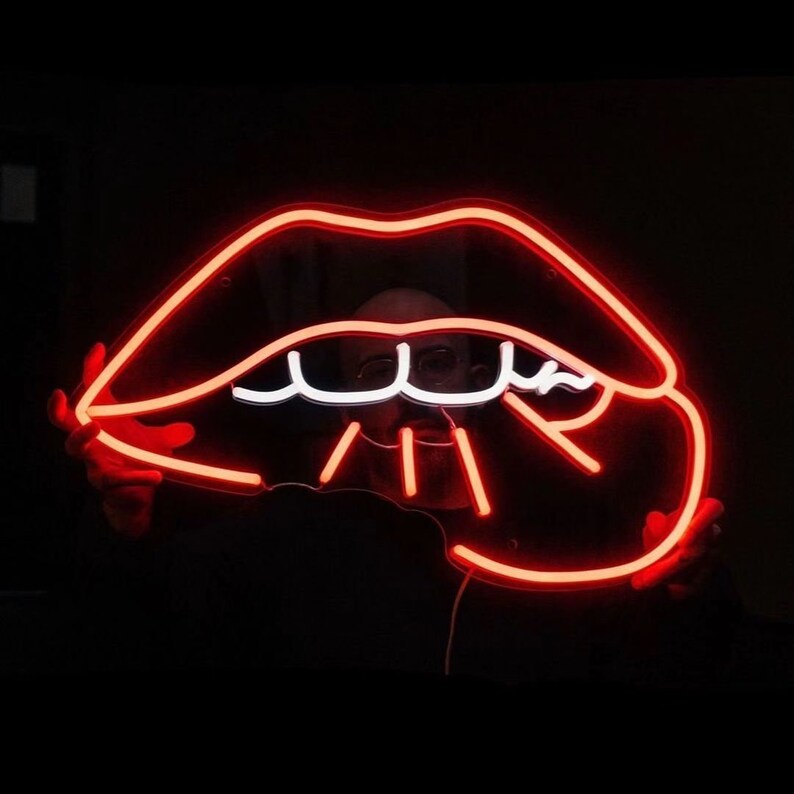 Lips Logo LED Neon Sign丨custom Flex Led Neon Light Sign of - Etsy