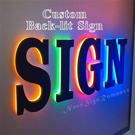 Custom LED Back-lit 3D Logo丨laser Cut Metal Personalized | Etsy