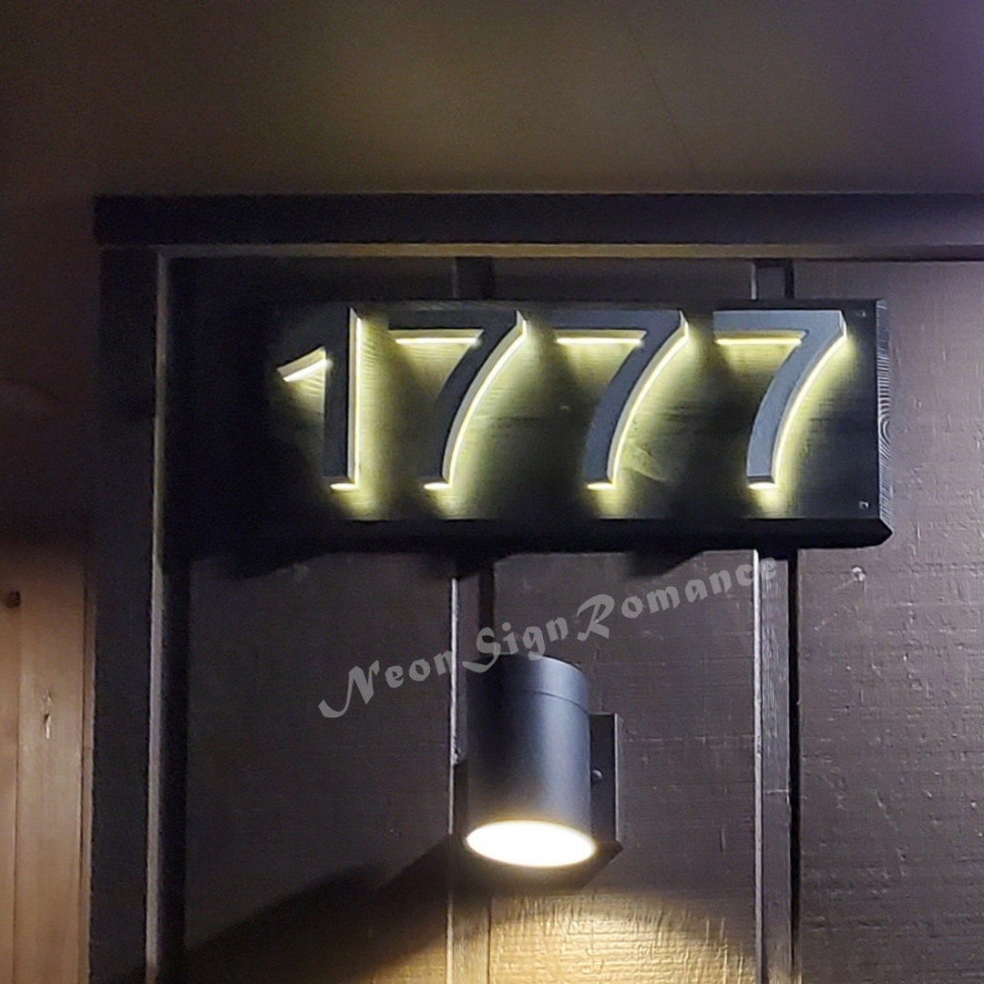 Custom LED House Number Plaque丨modern House Number Sign丨modern Address ...