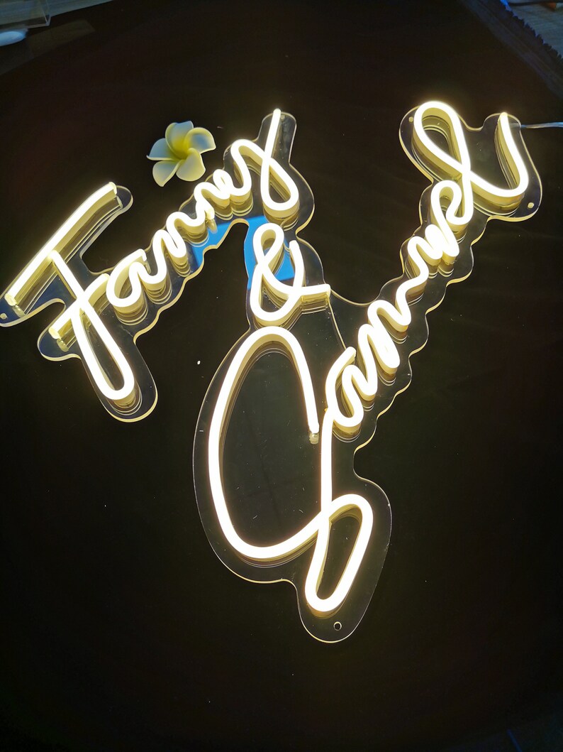 Fanny & Samuel Custom Neon Sign Name Sign With Flex LED Light - Etsy