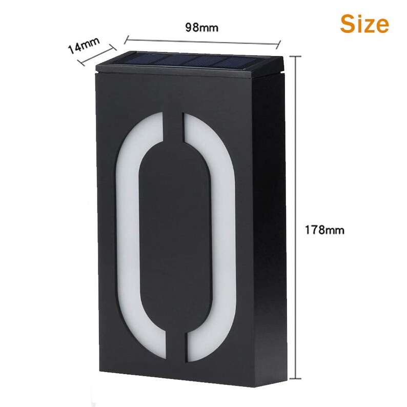 LED Solar House Number Light, Garden Numbers Solar Powered Address Sign ...