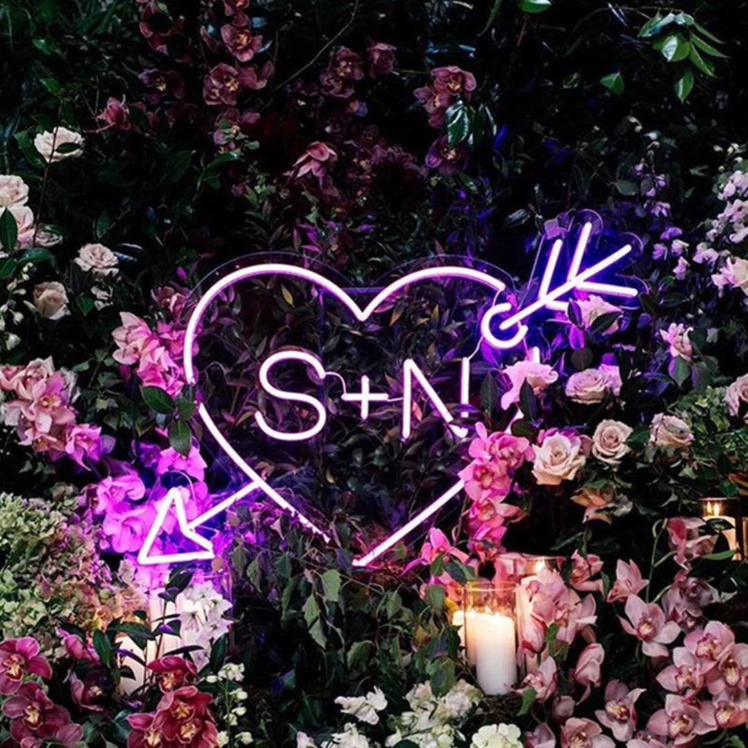 S+N Love Heart Shape Neon Sign Wedding Flex Led Neon Light Sign Custom ...