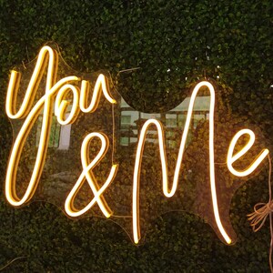 You & Me Custom Neon Sign Wedding Party Customize Flex LED Neon Lights ...
