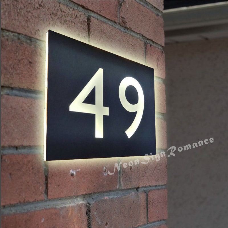 Lighted House Number - Etsy