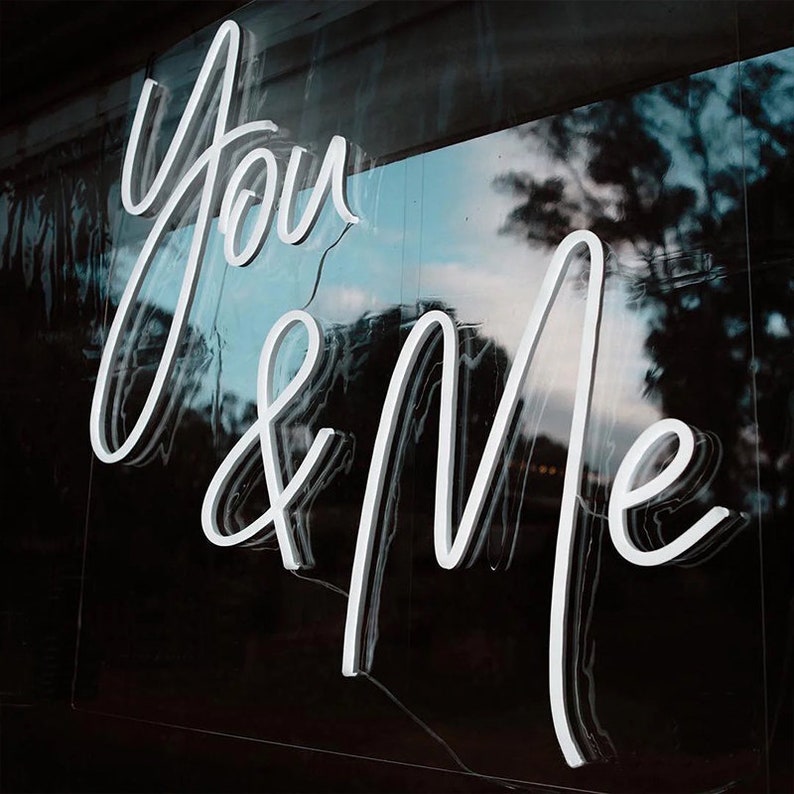 You & Me Custom Neon Sign Wedding Party Customize Flex LED - Etsy