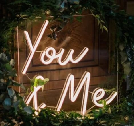 You & Me Custom Neon Sign Wedding Party Customize Flex LED | Etsy