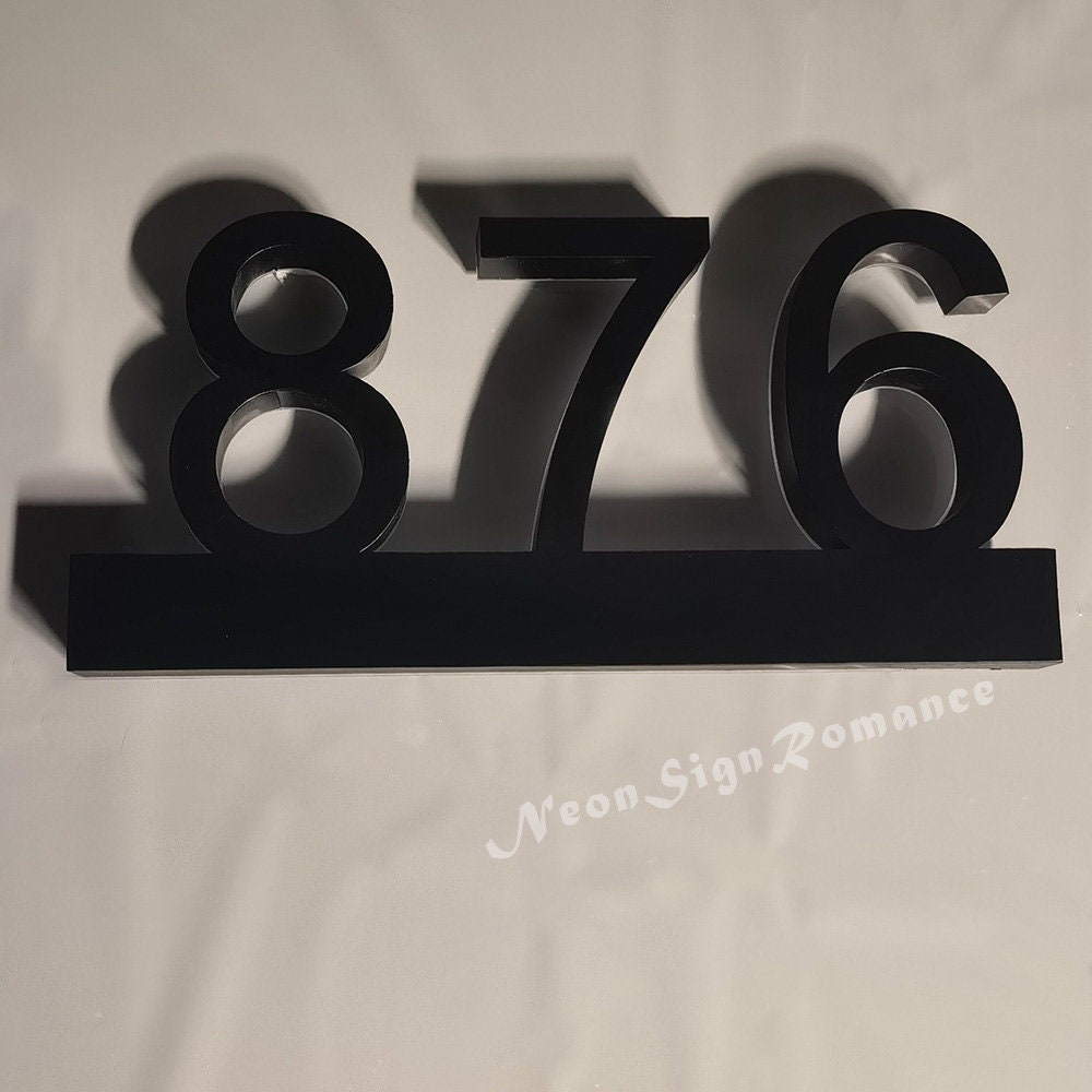 Custom LED Address Sign LED House Number Sign Address Plaque | Etsy