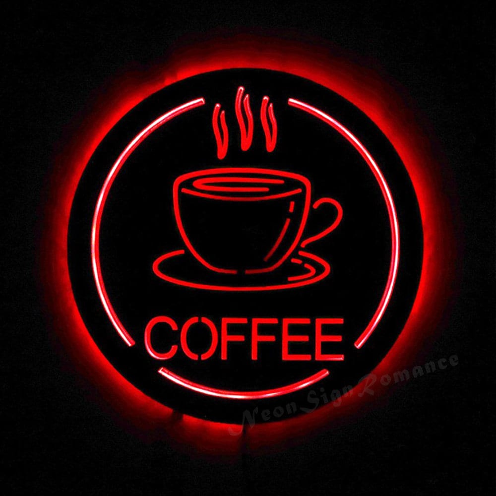 Custom Coffee Shop LED LOGO Light Sign丨wall Mirror for | Etsy