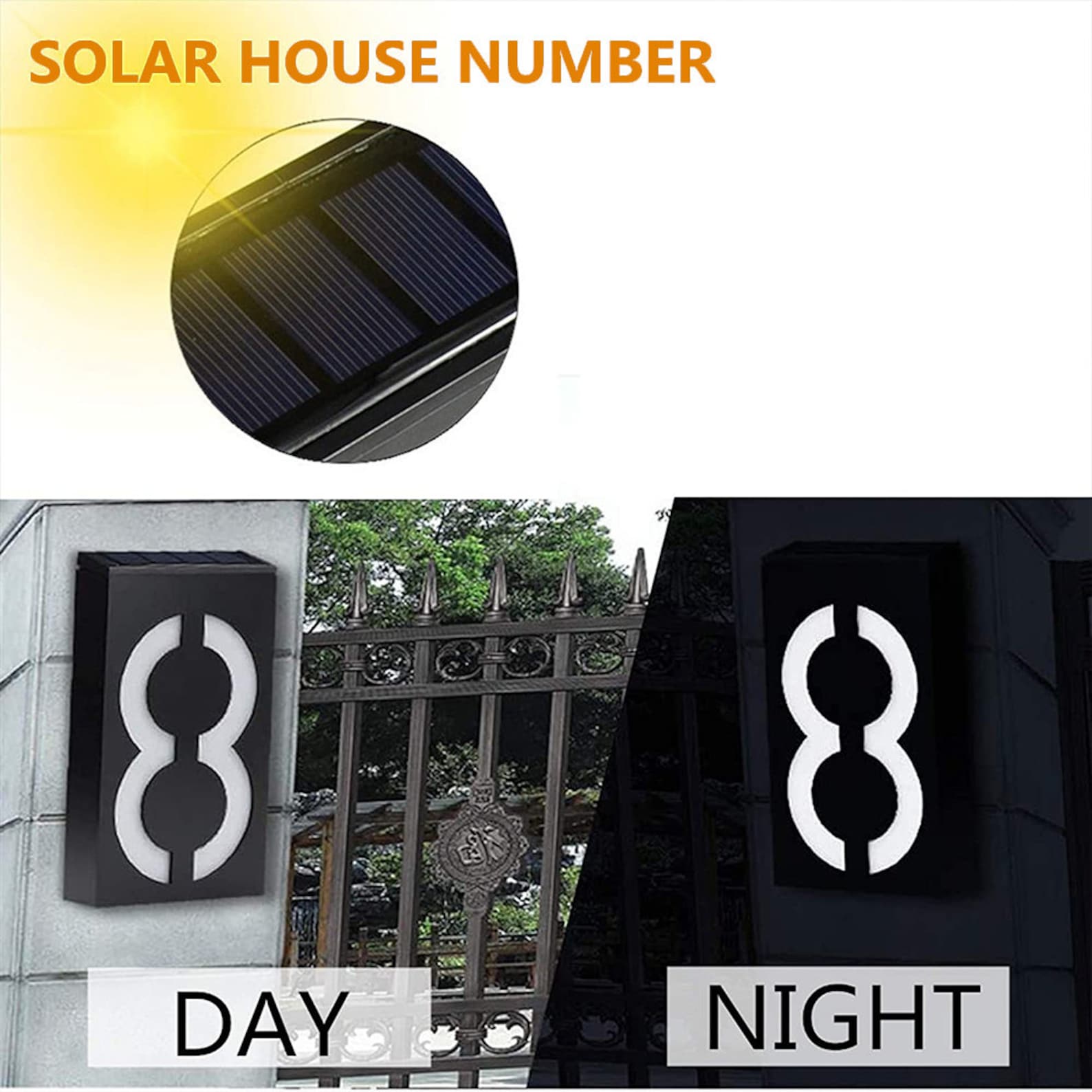 LED Solar House Number Light Garden Numbers Solar Powered - Etsy