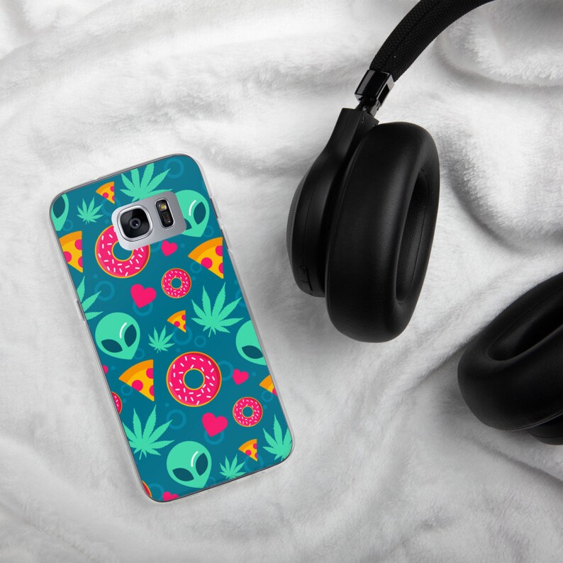 Alien Weed Pattern Samsung Phone Case Weed Accessory - Etsy