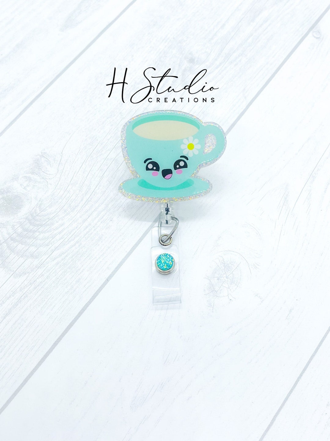 Teacup Badge Reel, Cute Food Badge Reel, Nurse Badge Reel, OTA Badge ...