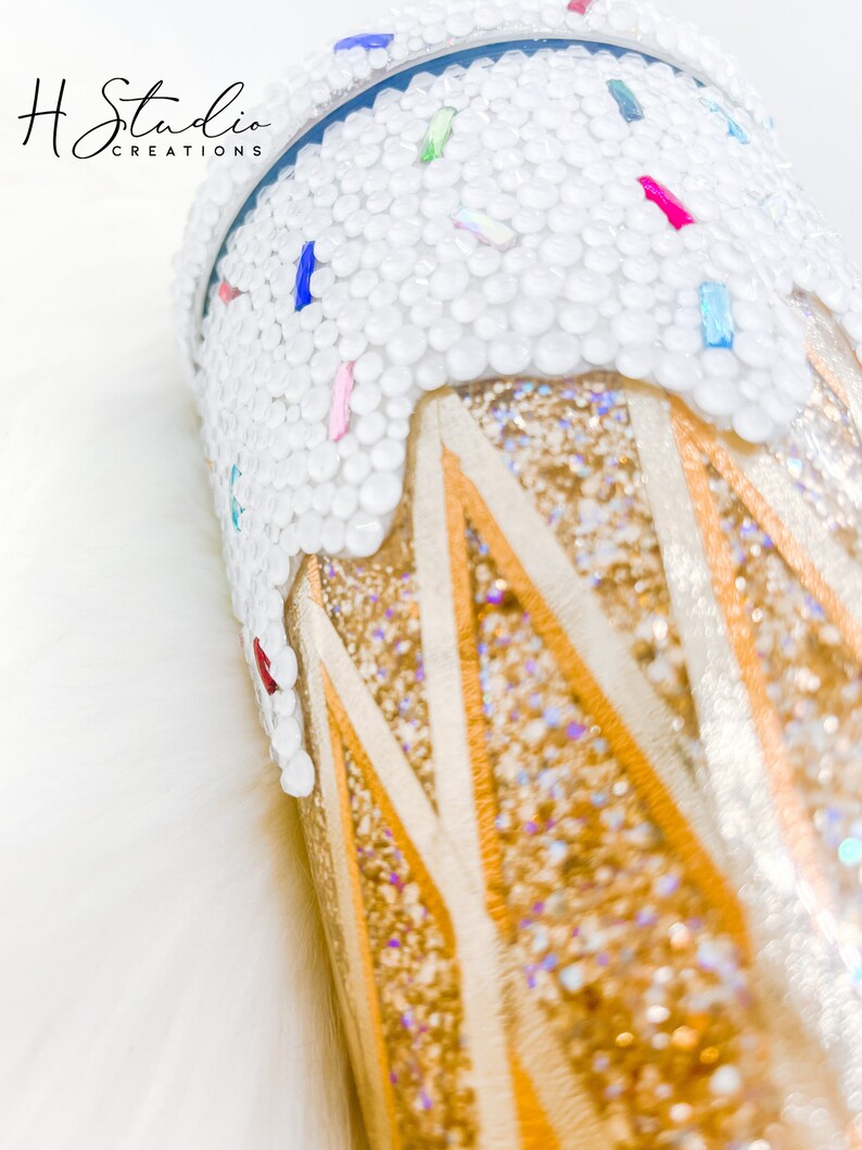 Ice Cream Tumbler 3D Drip Tumbler Rhinestone Tumbler Dome - Etsy